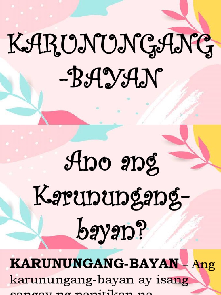 Karunungang Bayan | PDF