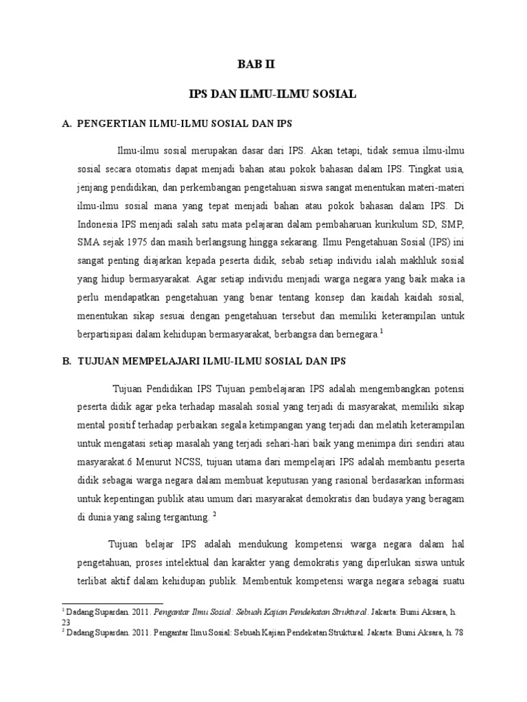 Pendidikan IPS dan Tujuan Sosial | PDF | Ilmu Sosial | Sains & Matematika
