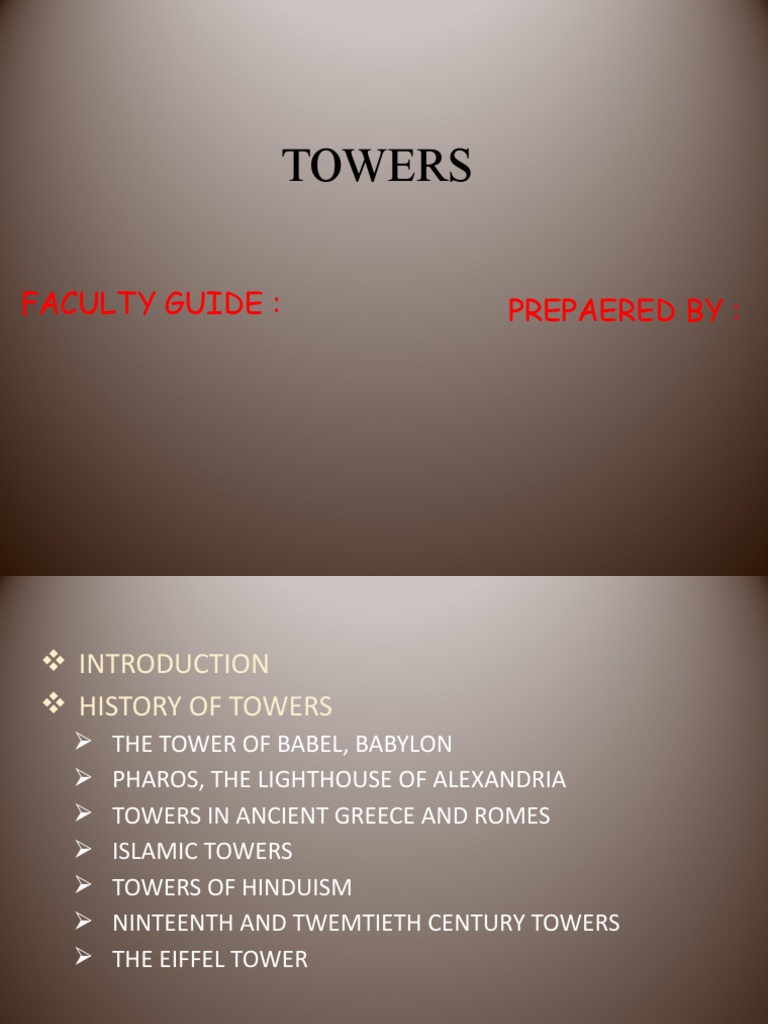 History of Iconic Towers | PDF | Babylon | Tower
