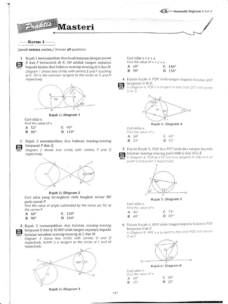 Soal Latihan Geometri Lingkaran | PDF