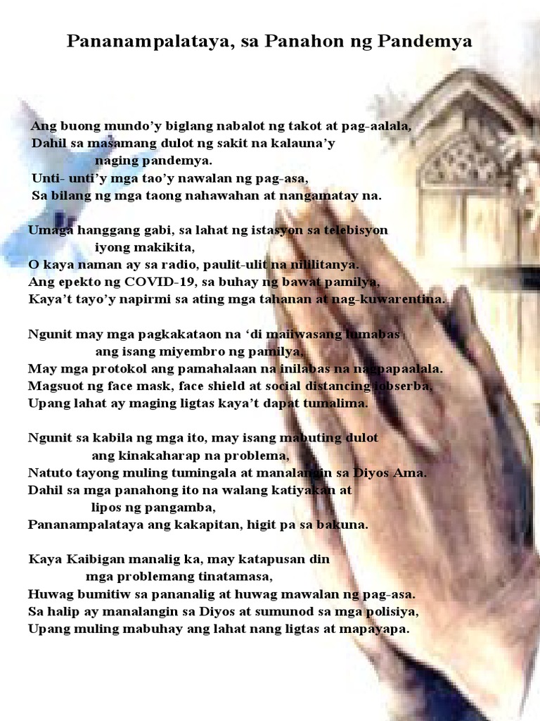 Pananampalataya Sa Panahon NG Pandemya | PDF
