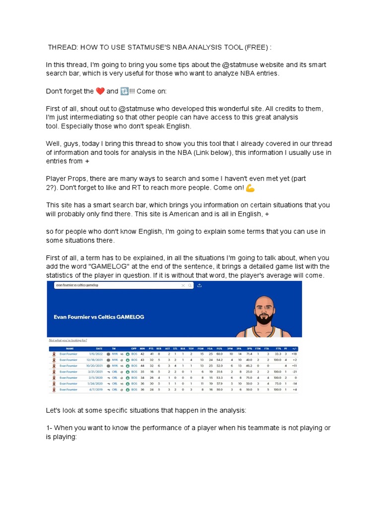 Thread - How To Use Statmuse's Nba Analysis Tool (Free) | PDF | Le Bron ...