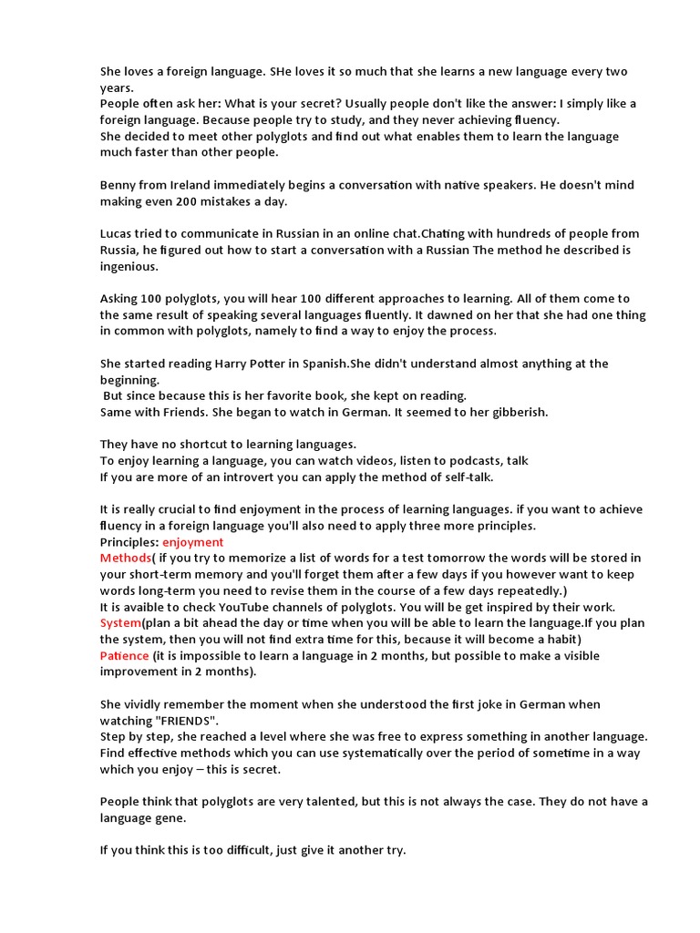 переказ твору на англійській | PDF | Fluency | Multilingualism