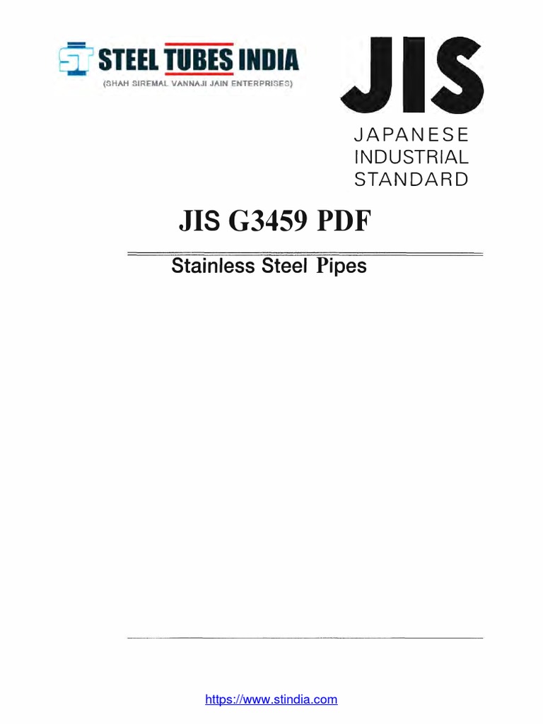 JIS G 3459 Stainless Steel Pipes | PDF | Pipe (Fluid Conveyance ...