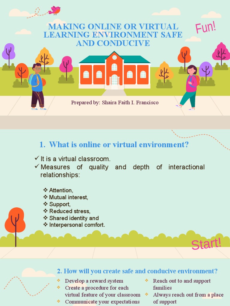 Making Online or Virtual Learning Environment Safe and | PDF | Career ...