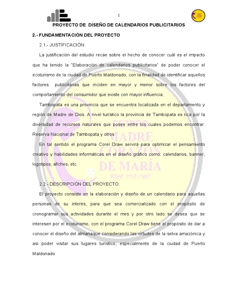 Perfil Del Proyecto | Descargar gratis PDF | Macro (informática) | Diseño