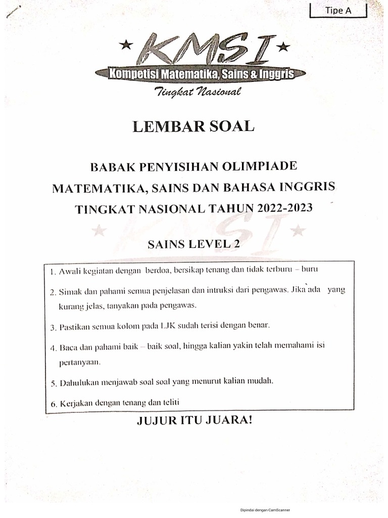 Kmsi Sains Level 2 Sains 2022 - 2023 | PDF