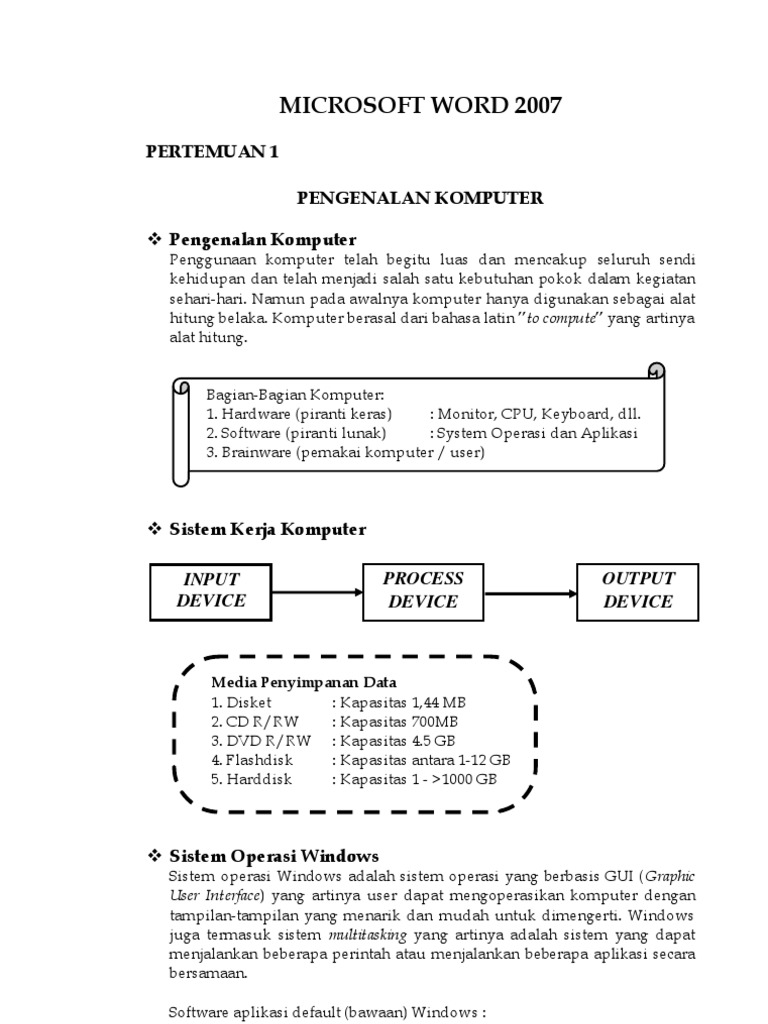 Modul Word 2007 | PDF