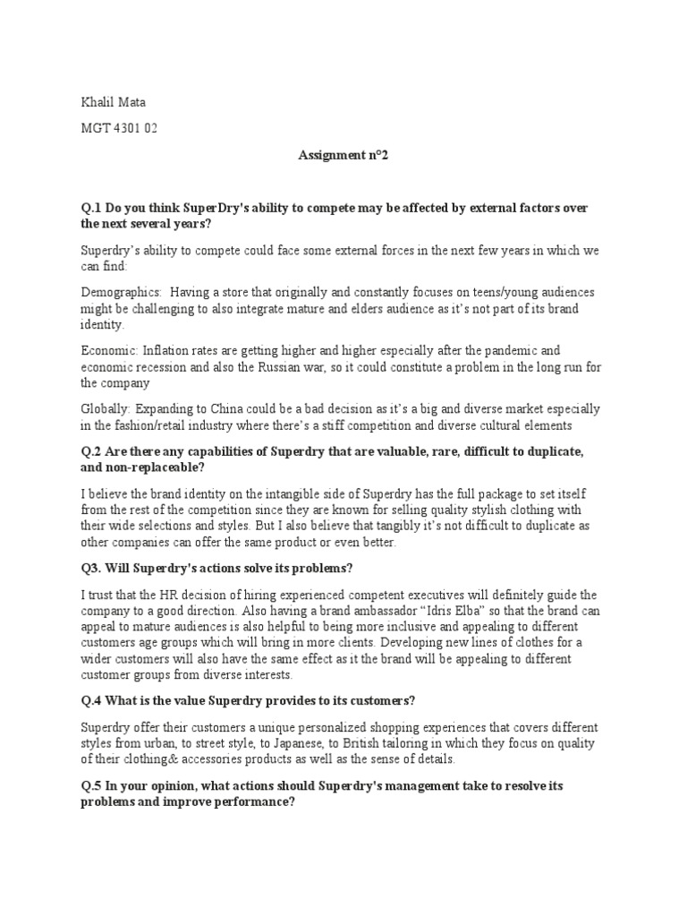 Answers Assignment 2 | PDF | Brand | Market (Economics)