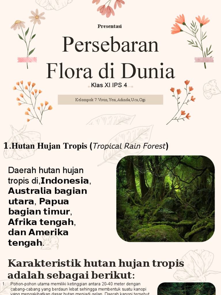 Geografi Tentang Persebaran Flora Didunia Kelompok7 XI IPS4 | PDF
