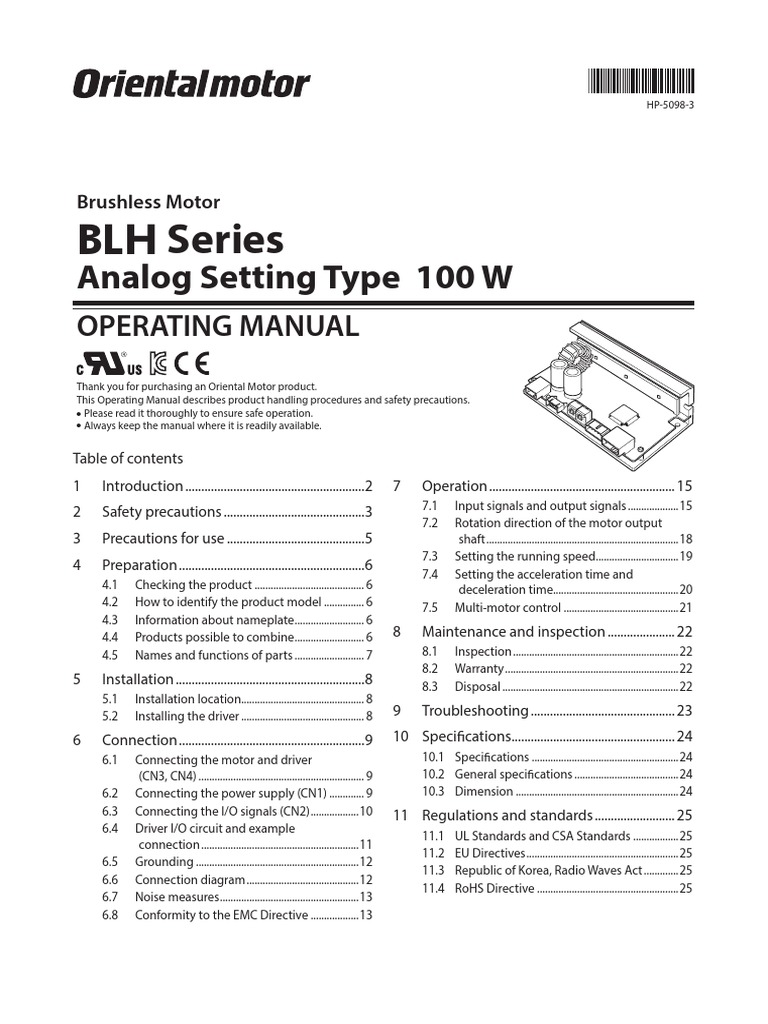 BLH Series: Analog Setting Type 100 W | PDF | Electromagnetic ...
