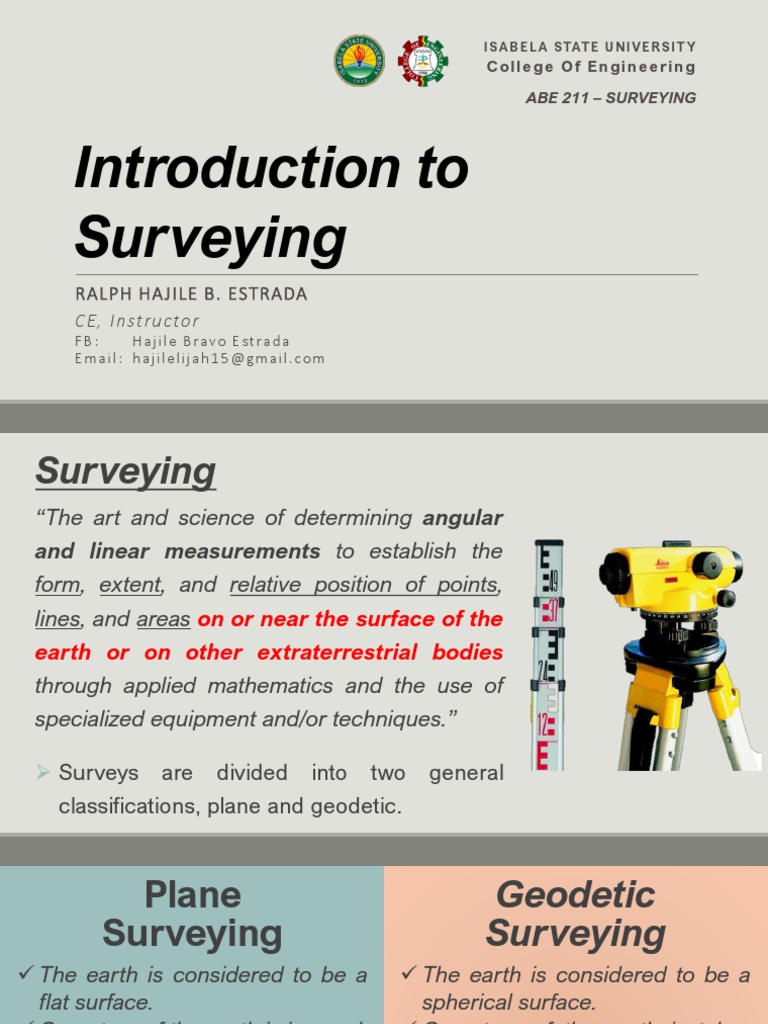 Introduction To Surveying | PDF | Surveying | Accuracy And Precision
