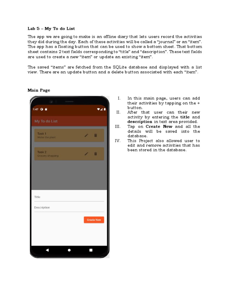 Lab 4 - My To Do List | PDF | Databases | Information Technology Management