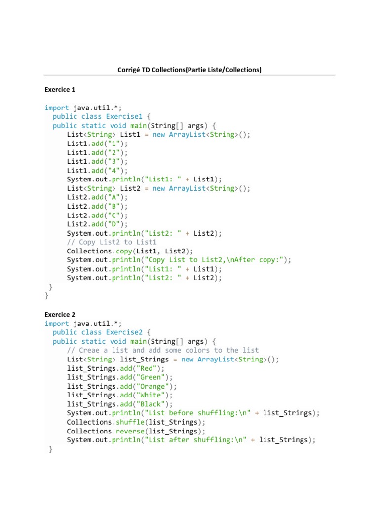 CorrigéTD2 Collection | PDF | Algorithms And Data Structures | Computer ...