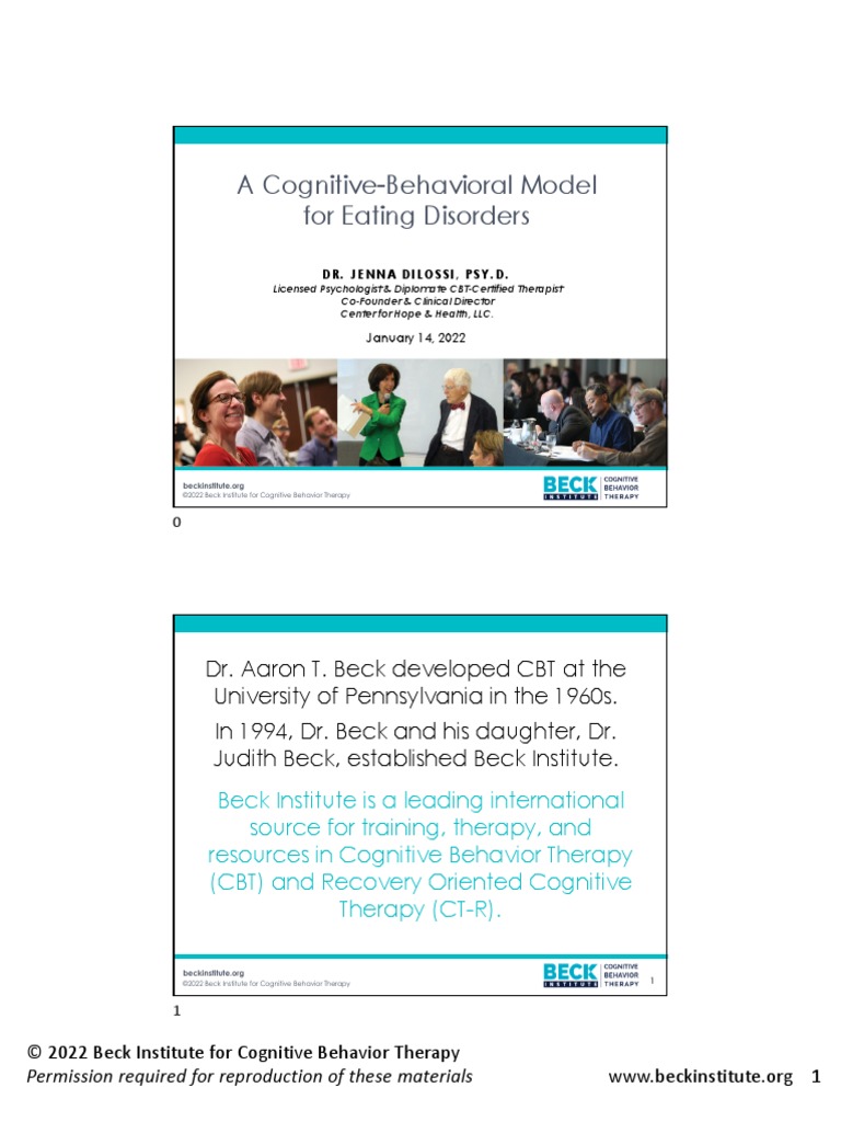 Beck-Institute-Eating Disorder Presentation | PDF | Cognitive ...