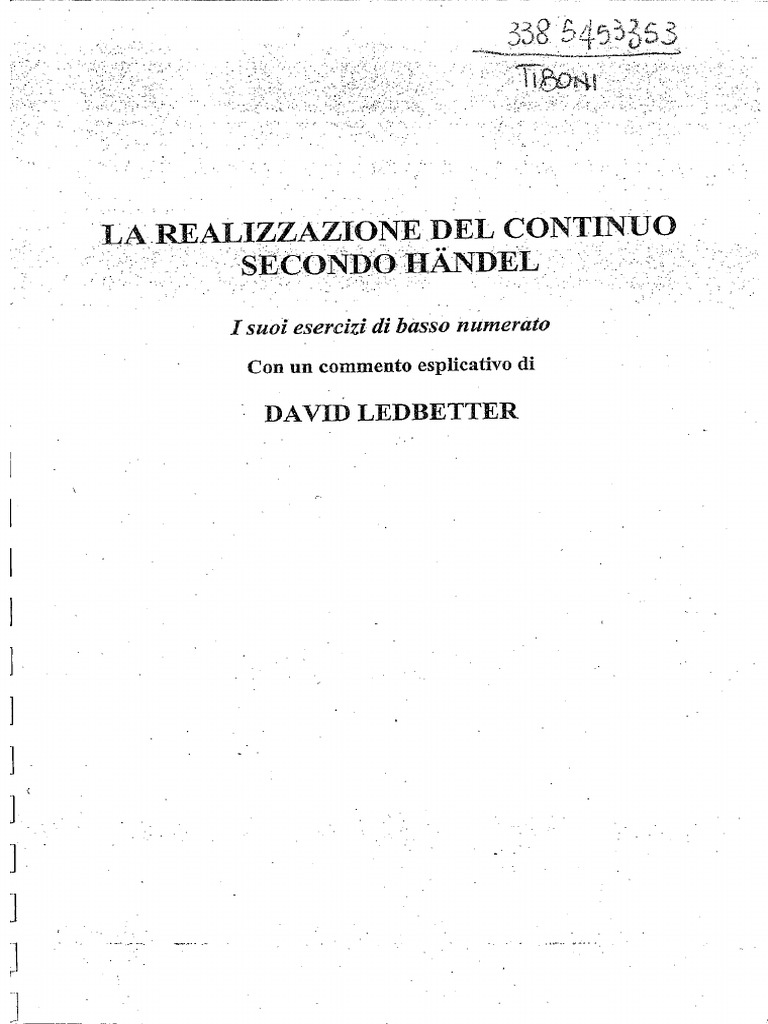 Haendel Basso Continuo | PDF