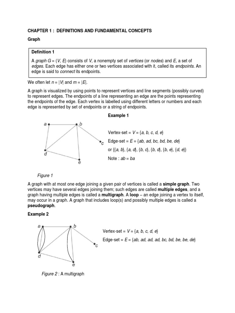 Chapter 1 | PDF | Vertex (Graph Theory) | Mathematical Relations