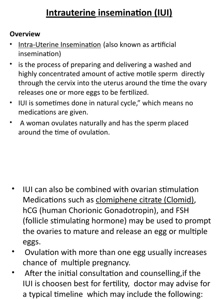 Intrauterine Insemination (IUI) | PDF | Infertility | Menstrual Cycle