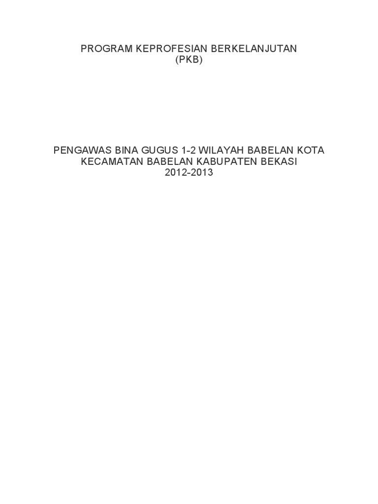 Contoh PROGRAM KEPROFESIAN BERKELANJUTAN | PDF | Karier & Perkembangan