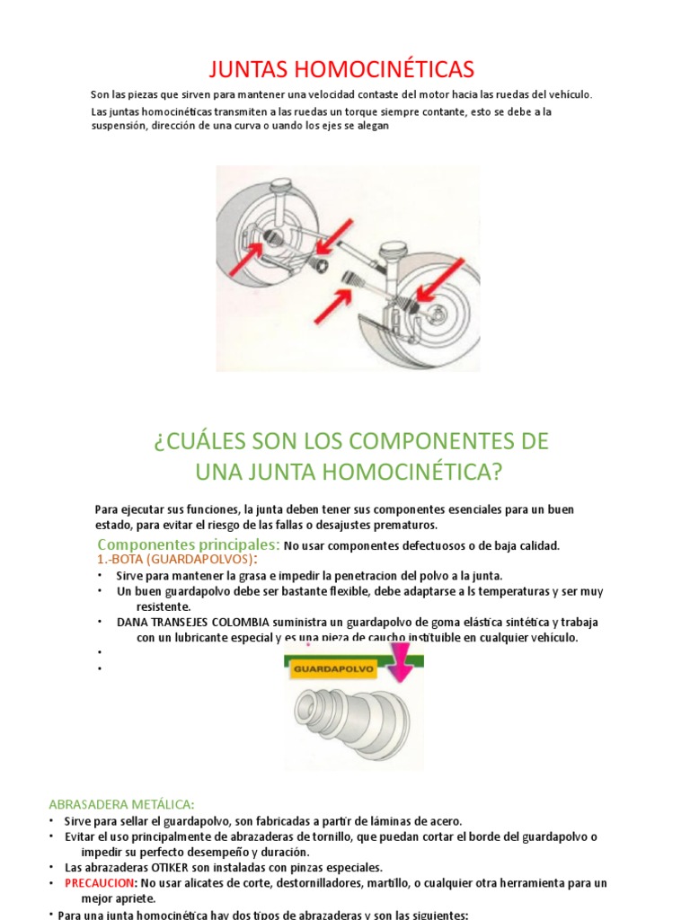 Mantenimiento de Juntas Homocinéticas | PDF | Tornillo | Ingeniería ...
