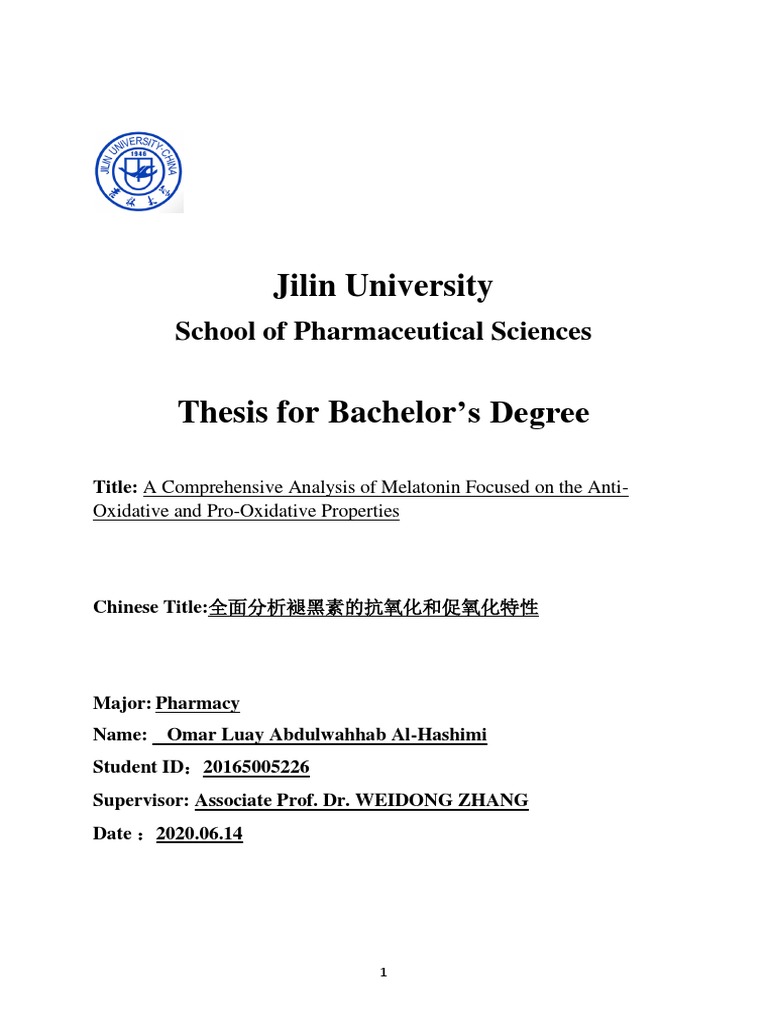 Comprehensive Analysis of Melatonin Focused On The Antioxidative ...