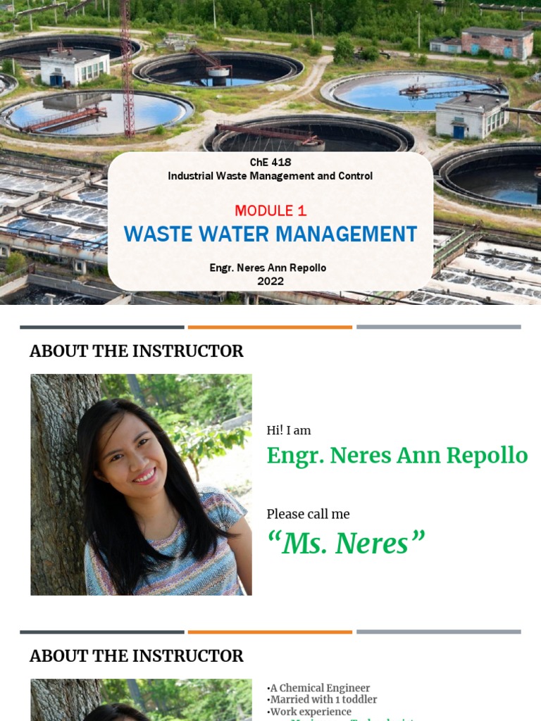 Module 1 - Wastewater | PDF | Sewage Treatment | Chemical Engineering