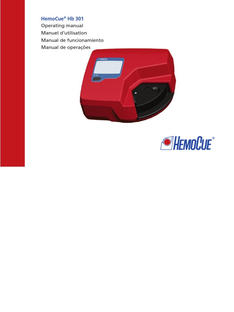 HemoCue Hb-301 - Operating Manual | PDF | Body Fluids | Clinical Medicine