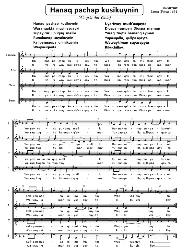 Hanaq Pachap Kusikuynin | PDF