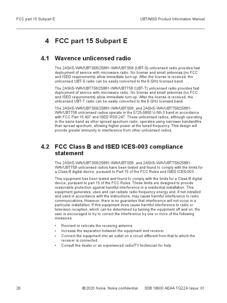 Wavence Ubt Manual Information | PDF | Radio | Electromagnetic Interference