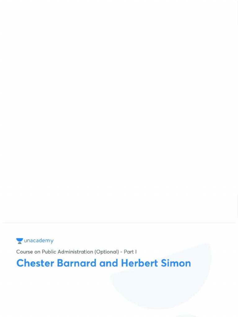 Chester Barnard and Herbert Simon No Anno | PDF