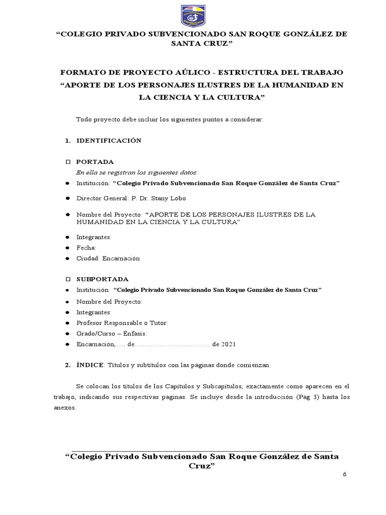 Estructura Final Proyecto Aúlico 2021 | PDF | Bibliografía | Comunicación escrita