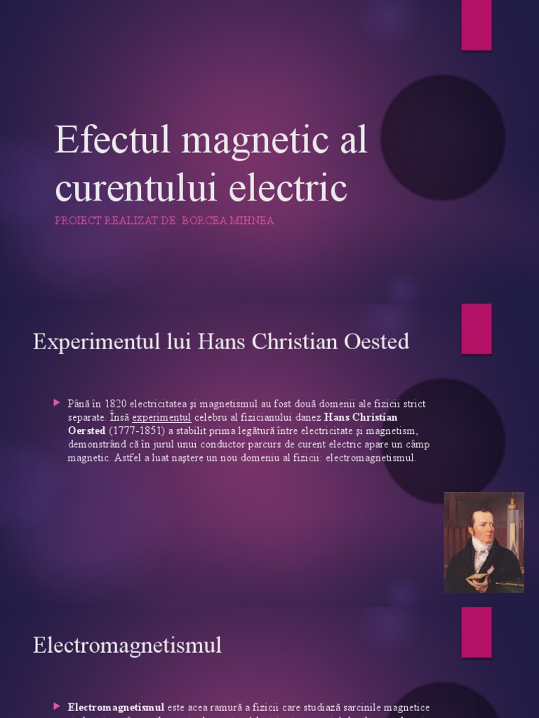 Efectul Magnetic Al Curentului Electric | PDF