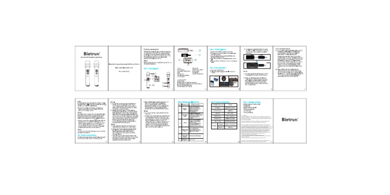 Bietrun Wireless UHF Microphone Users Manual en | PDF