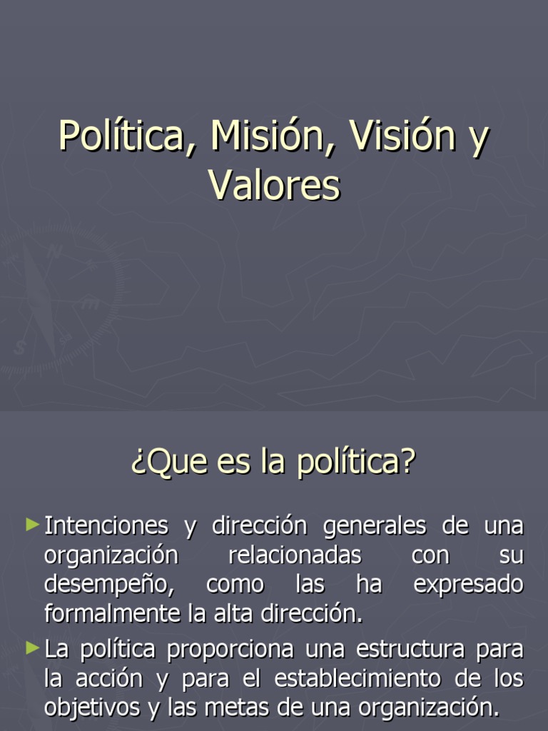 Política, Misión, Visión y Valores - Buenaventura | PDF | Planificación ...