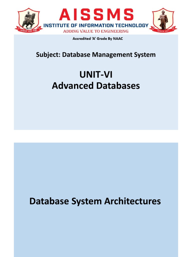 Unit 6 Advanced Databases | PDF | Databases | No Sql Unit 6 Advanced Databases | PDF | Databases | No Sql
