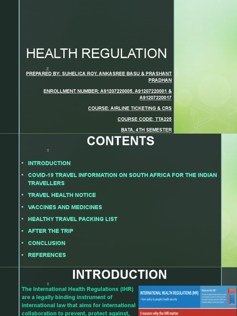 Health Regulation | PDF | Malaria | Viral Respiratory Tract Infections
