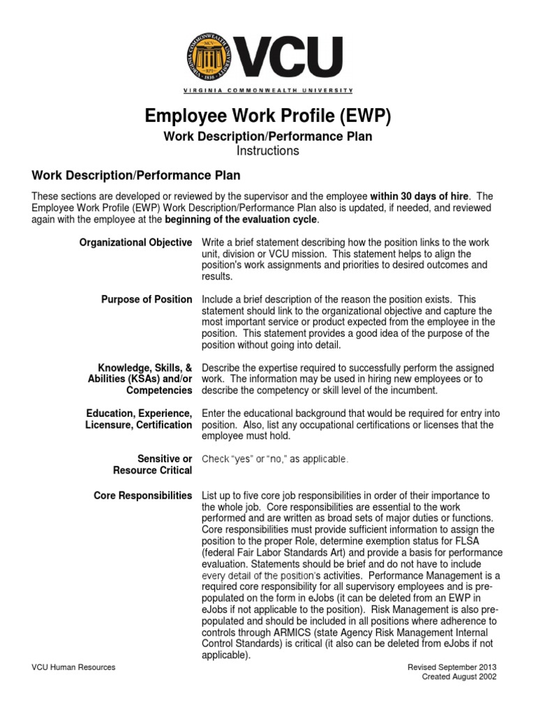 Employee Work Profile Sample | PDF | Human Resources | Employment