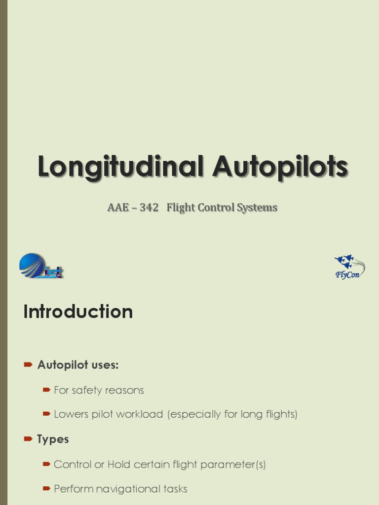 Part 3C - Longitudinal Autopilot | PDF | Airspeed | Aircraft Flight Control System