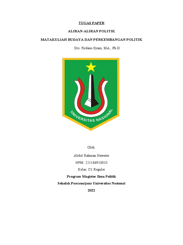 Definisi dan Contoh Politik Aliran | PDF | Politik