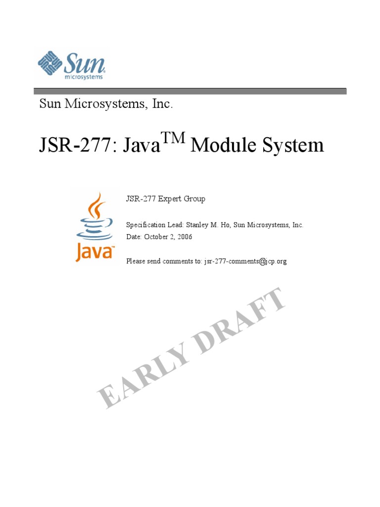 JSR-277: Java Module System | PDF | Java (Programming Language ...