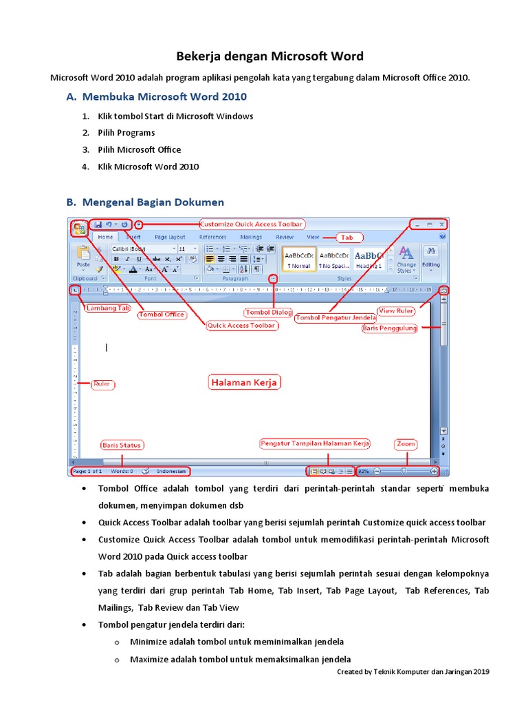 Modul Les Microsoft Word | PDF | Komputer