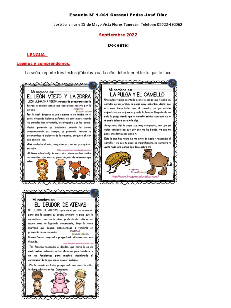 Secuencia Septiembre Los Animales 2022 | PDF | Voz humana | Fonética