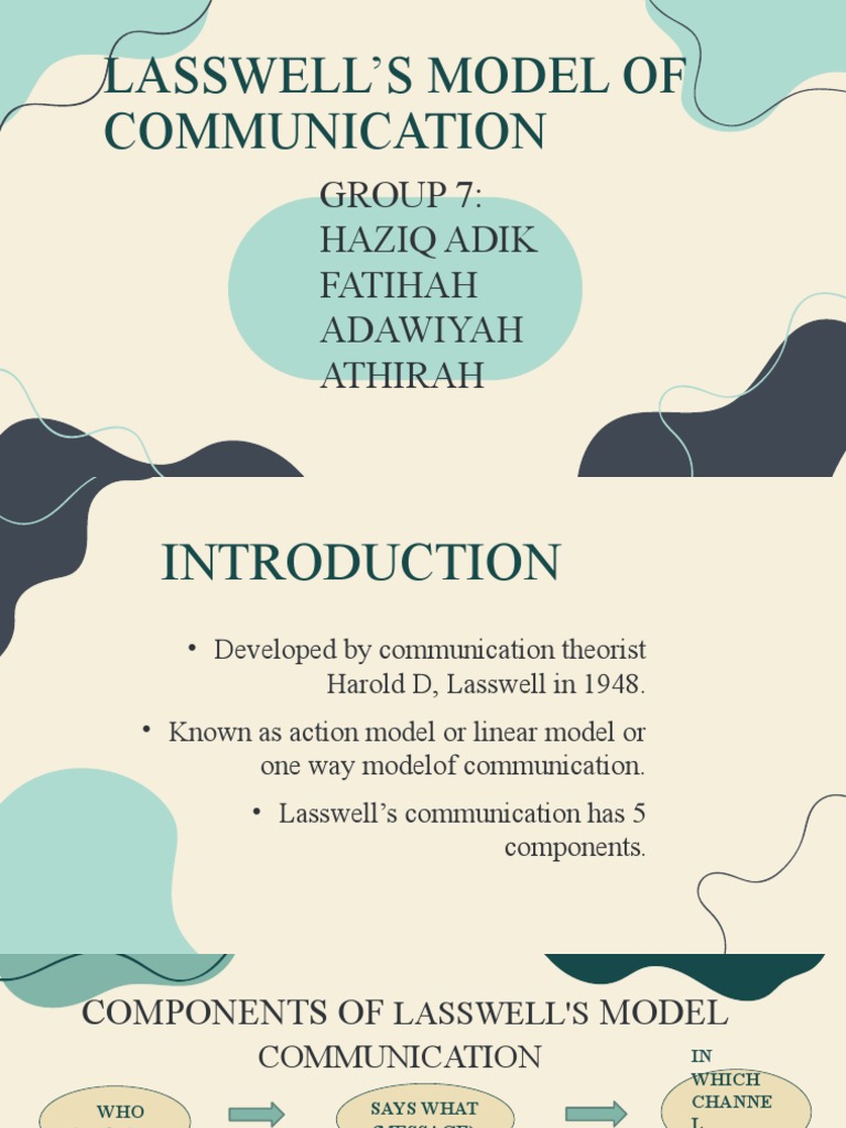 Lasswell's Model of Communication 7 | PDF
