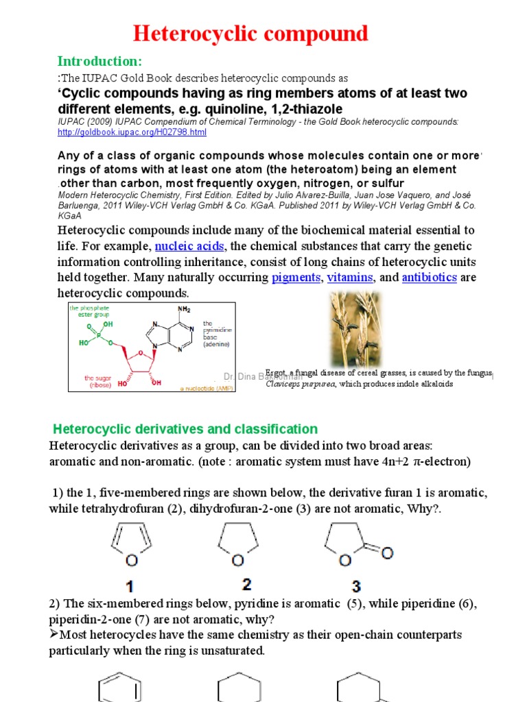 Overview of Heterocyclic Compounds | PDF | Heterocyclic Compound ...