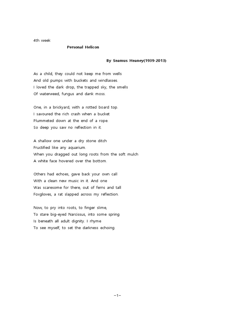 Personal Helicon | PDF | Psychotherapy | Narcissism