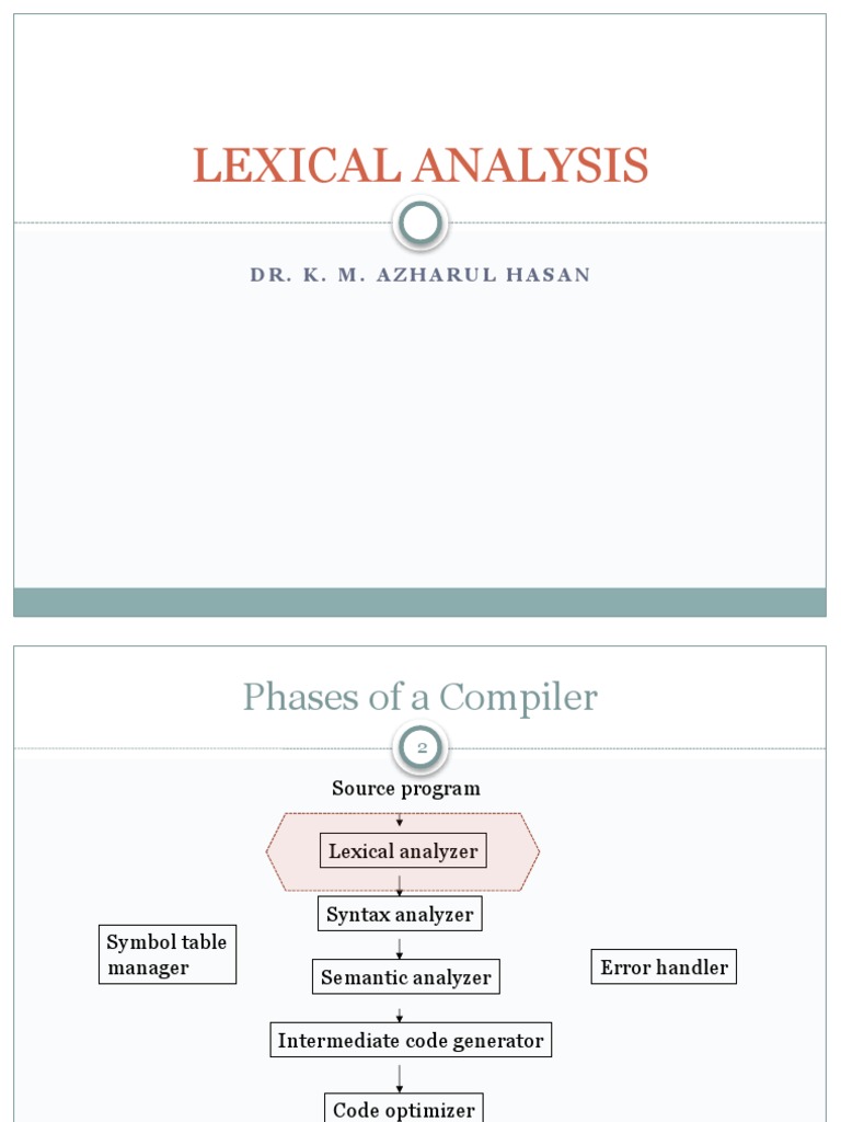 L2 Lexical Analysis | PDF | Language Mechanics | Syntax (Logic)