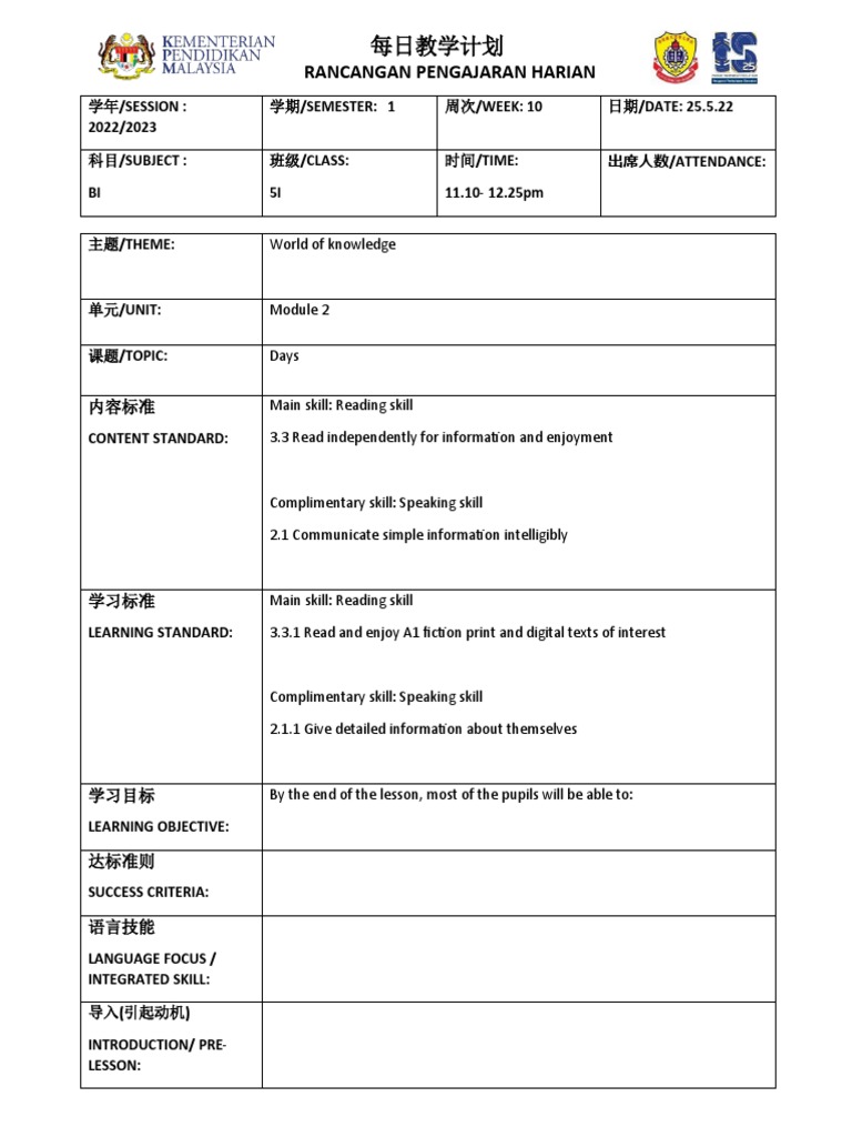Format RPH TS25 Tesl | PDF | Learning | Education Theory