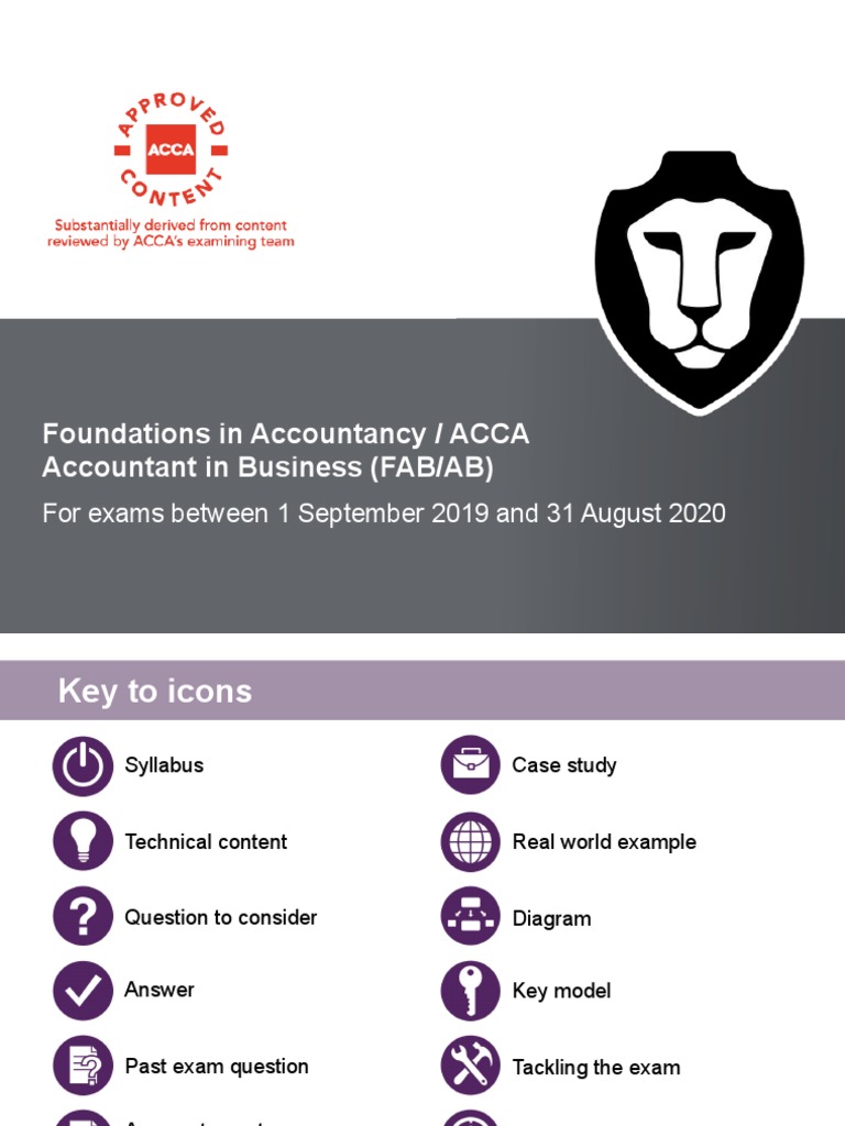 ACCA FIA - Accountant in Business (AB) - Teaching Slides - 2019 | PDF ...