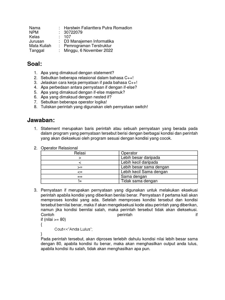 107 - Harstwin Falianttera - Pemrograman Terstruktur - Pertemuan Ke-5 ...