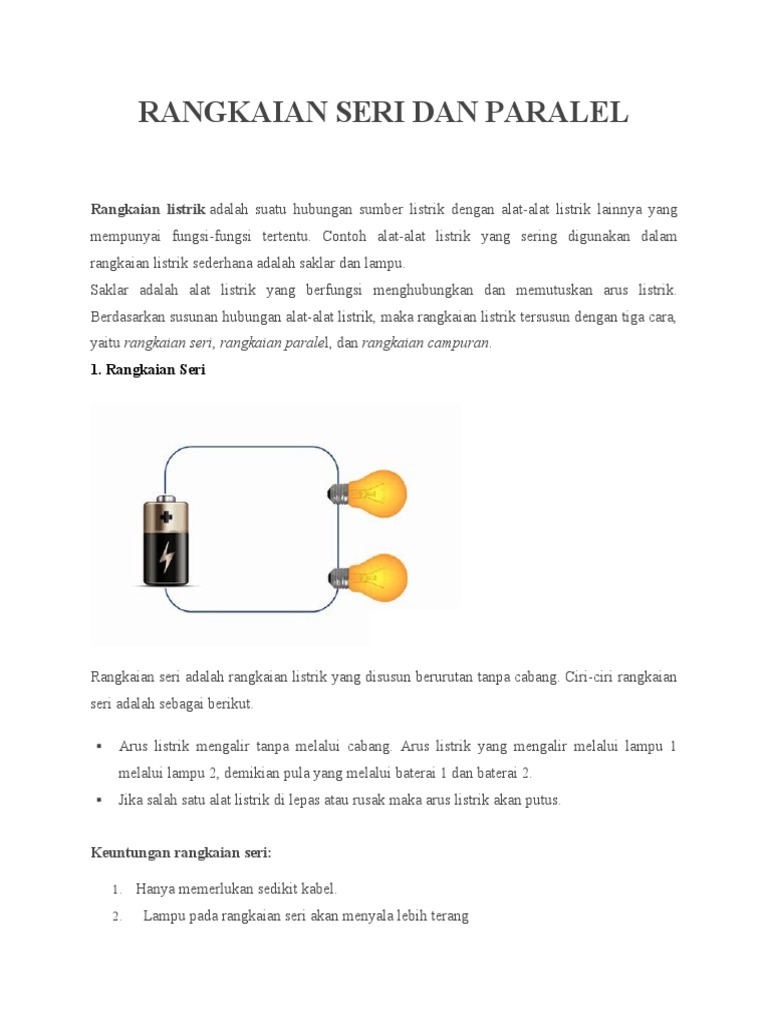 Rangkaian Seri Dan Paralel | PDF | Komputer